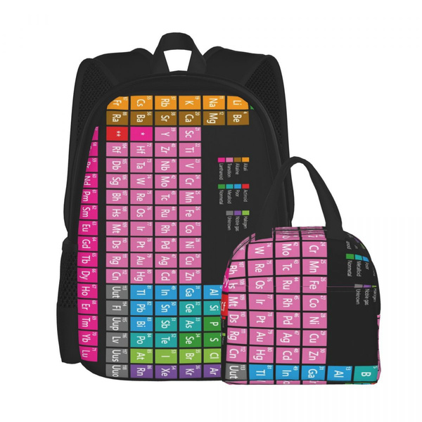 Periodic Table Of Elements Chemistry Backpack Set for Kids Reusable ...