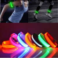 8 Colors Glowing Bracelets Sport LED Wristbands Adjustable Running ...