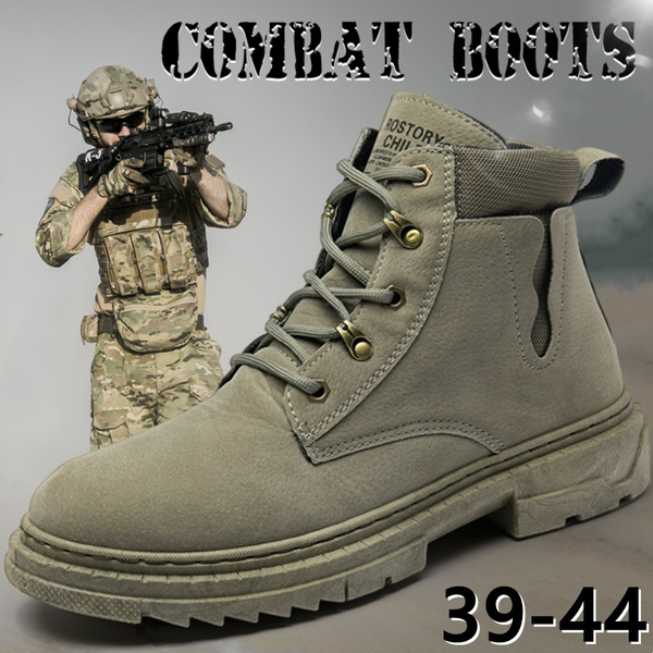 Tactical Military Boots for Men Combat Boots Waterproof Leather Buskin ...