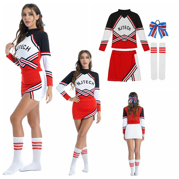 Schoolgirl Cheerleading Costume Women Student Cosplay Uniform Outfits ...