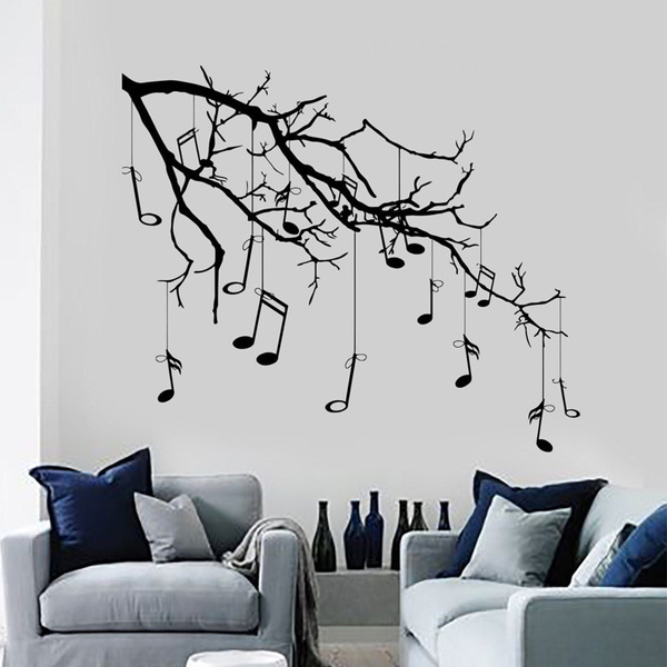 Music Notes Wall Decal MUSICAL Wall Vinyl Roll Sticker Room Decoration ...