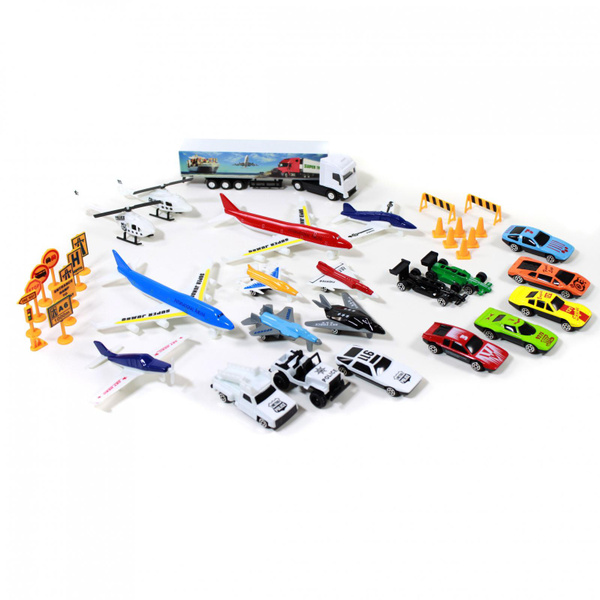 Kidplay Diecast Cars Urban City Airport Playset Kids Toys, 50pc | Wish