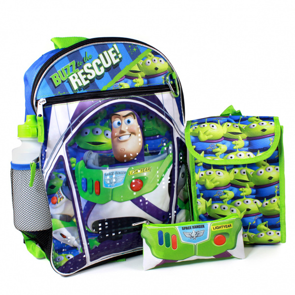 Toy Story Buzz Lightyear Backpack Lunch Box 5 Piece Set With Pencil ...