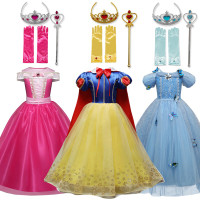 Girls Princess Costume for Kids Halloween Party Cosplay Dress Up ...