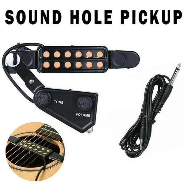 12 Soundholes Acoustic Guitar Pickup Microphone Amplifier Volume ...