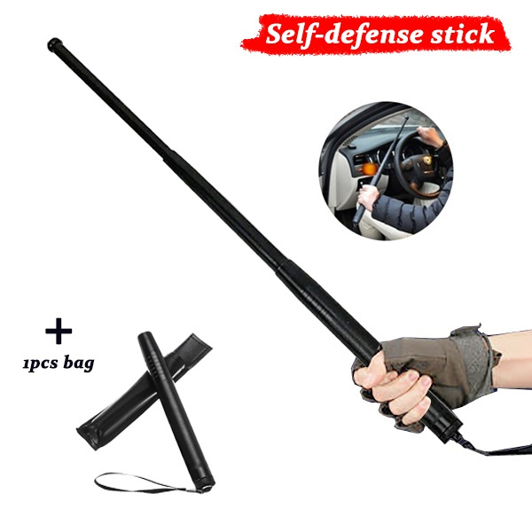 Three-section Telescopic Swing Stick Outdoor Self-defense Stick Car ...