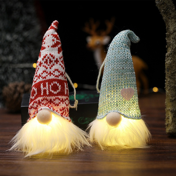 Christmas Glowing Gnomes Doll, Cute Christmas Doll Decoration With Led ...