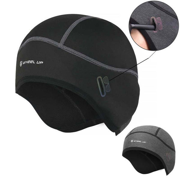 Cycling Cap Winter Under Helmet Windproof Warm Fleece Hat Outdoor ...