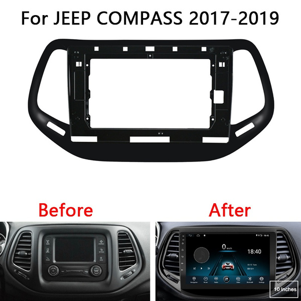 2 Din 10.1" Car Radio Head Unit Frame Kit For Jeep Compass 2017 2018 ...