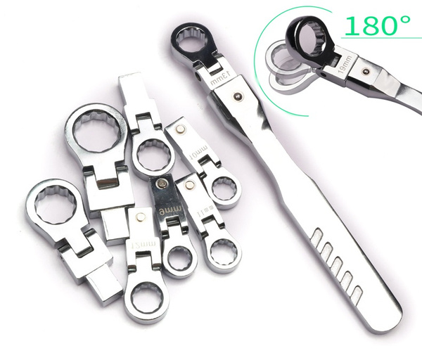 1/9pcs Set Ratchet Gear Flexible Head Torx Wrench Ratcheting Wrench ...