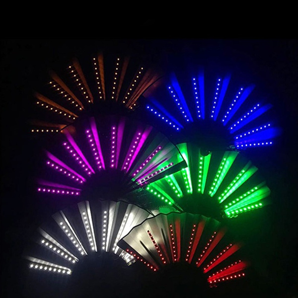 Party LED Glowing Fan Stage Performance Show Light Up Fan Children ...
