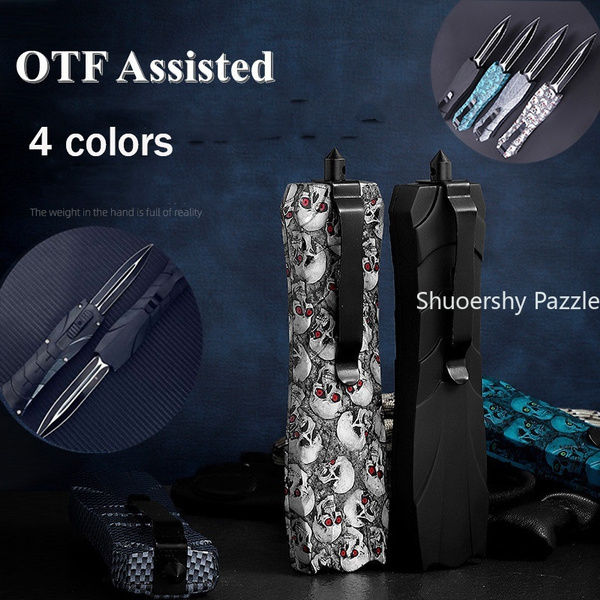 4 Colors 9 INCH Tactical Spring Knife Self-defense Portable Tactical ...