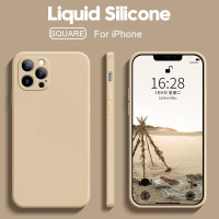 Straight Edge Luxury Liquid Silicone Case For iPhone 13 13 Pro 13 Pro ...