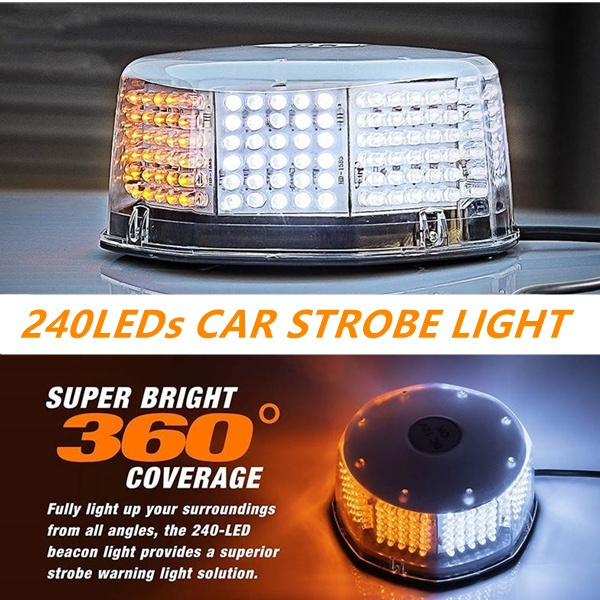 Strobe Light 240 LED Beacon Light Roof Top Rotating Beacon Stroboscope ...