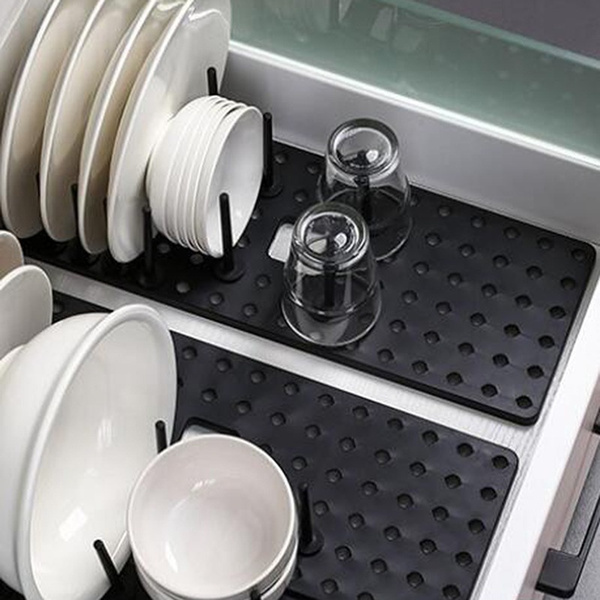 Bowl and lid storage rack Telescopic dish kitchen shelf organizer pot ...