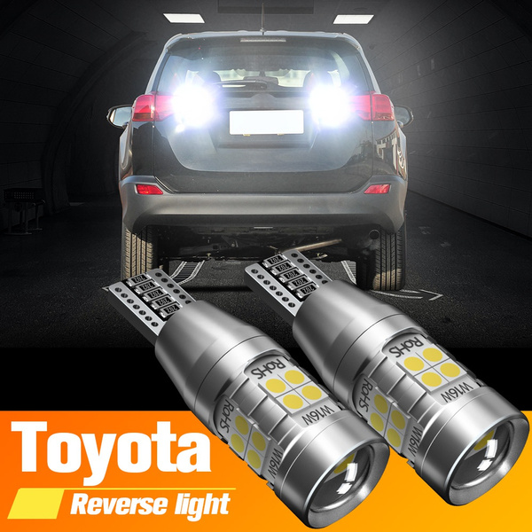 2x LED Reverse Light Blub Lamp W16W T15 Canbus For Toyota Rav4 Yaris ...