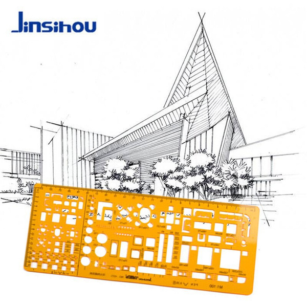 Jinsihou Plastic Drawing Template/Stencil Ruler K Resin Soft Architect ...