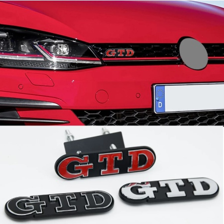 3D Metal GTD Logo Car Stickers Decals Front Hood Grill Emblem for GTD ...