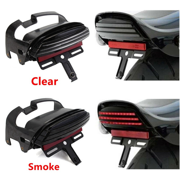 Motorcycle LED Tri-Bar Brake Tail Light Bracket For Dyna Fat Bob FXDF ...