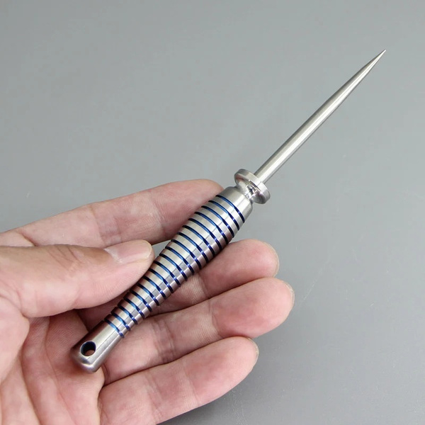 EDC Titanium Alloy TC4 Double-ended Tea Needle Tea Cone Outdoor ...