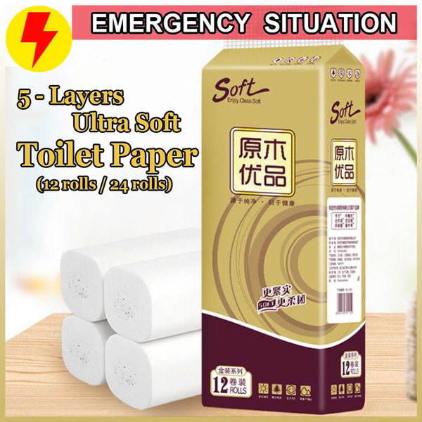 2022 12/24 Rolls of Toilet Paper 5 Layers High Quality Toilet Paper for ...