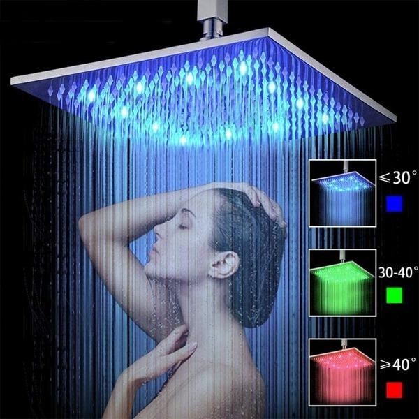 Housmile 8" Rain Shower Head Waterfall Rainfall Square Showerhand ...