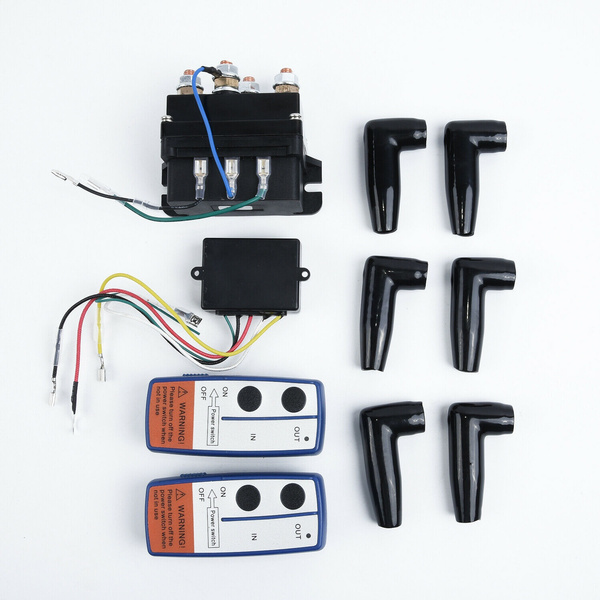 12V 500A HD Contactor Winch Control Solenoid Relay Twin Wireless Remote ...