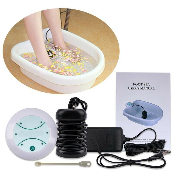 Detox Foot Bath Arrays Round Stainless Steel Array Aqua Spa Ionic ...