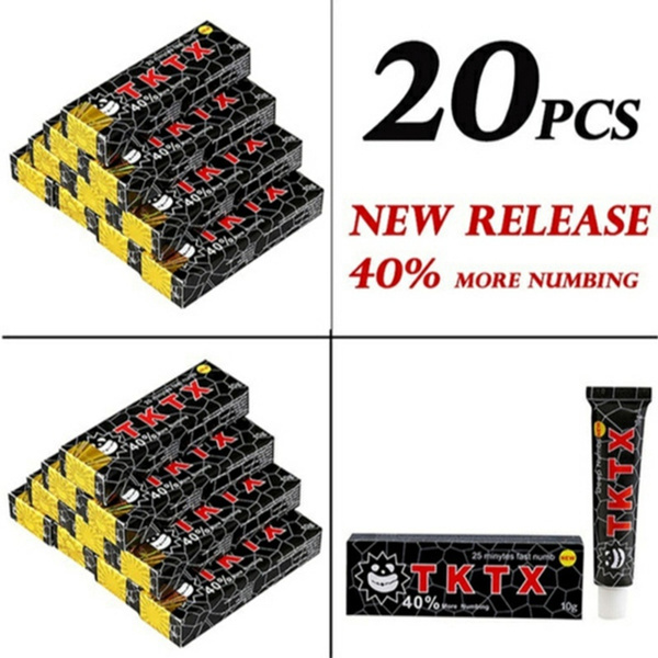 20pcs Topical Anaesthetic Tattoo Cream Black TKTX Cream TKTX Numbing ...