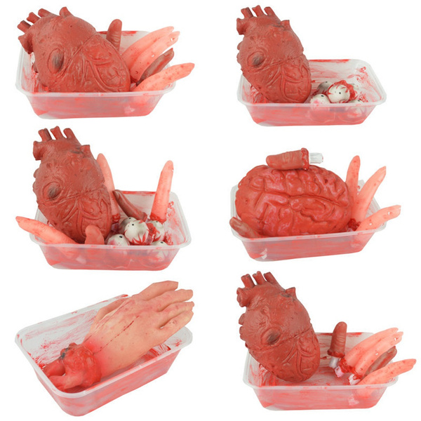 Halloween Realistic Fake Body Parts Organs with Lunch Box Severed ...