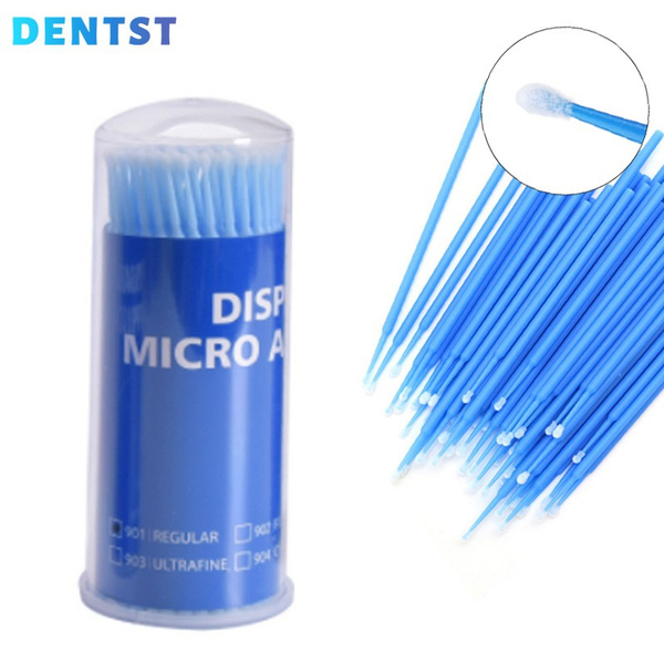 100Pcs/box Applicator stick Tools Disposable Eyelash Brushes Swab ...