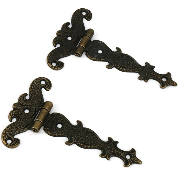2Pcs 113*69mm Antique Bronze/Black Hinge for Windows Cabinet Cupboard ...