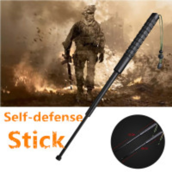 Self-defense Tactical Baton Three Section Expansion Stick Outdoors ...