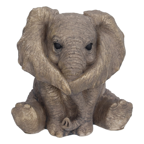 Resin Elephant Statue Crafts Cute Elephant Ornament Home Decoration for ...