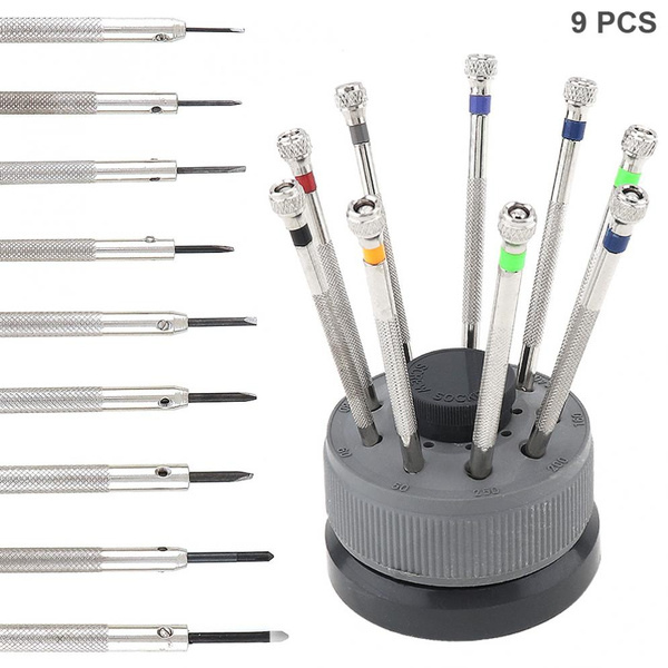 9pcs/set Professional 0.6mm-2.0mm Pure Steel Screwdriver with Slotted ...