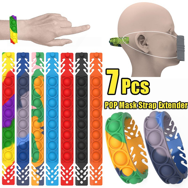 7/1Pcs Push Pop Fidget Mask Strap Extenders Bracelet Adult And Kids ...