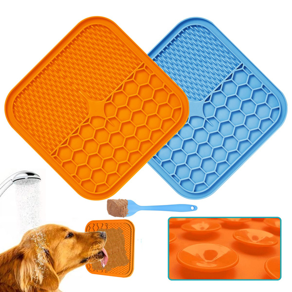 Pet Lick Pad Slower Feeder Pad Cats Dog Licky Mat Feeding Cats Dogs ...