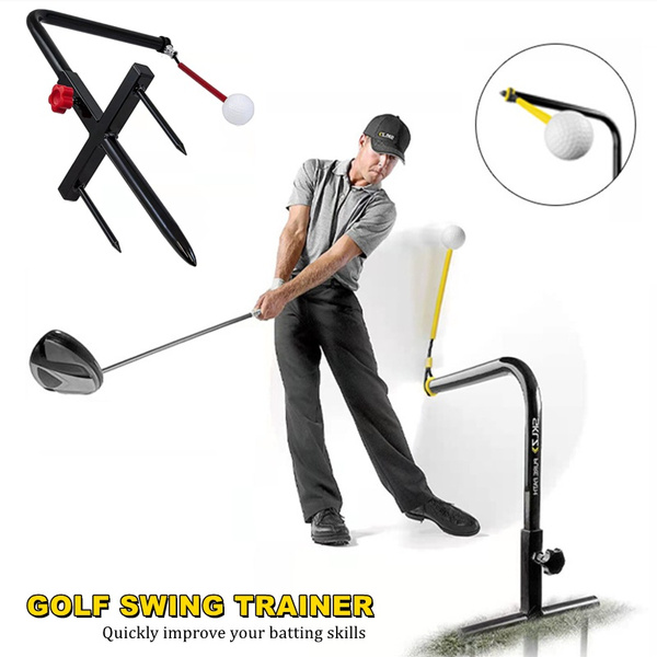 Golf Swing Trainer Adjustable Height Outdoor Trainer Hitting Ball ...