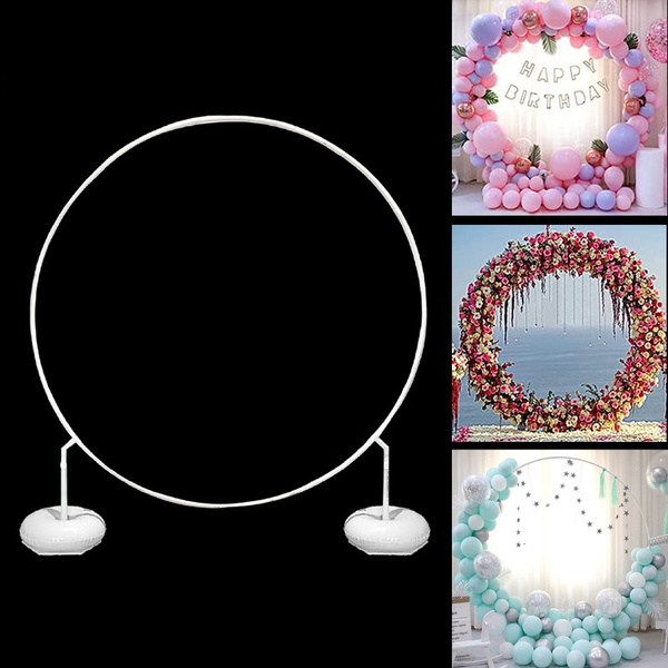 150cm White Plastic Circle Balloon Arch Stand Round Balloon Arch Frame ...