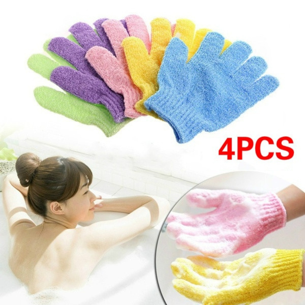 1/4 PCS Bath For Peeling Exfoliating Mitt Glove For Shower Scrub Gloves ...