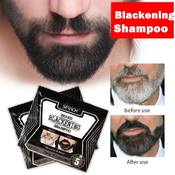 Sevich Blackening Beard Shampoo 15ml Dye Beard Into Black Hair Color ...