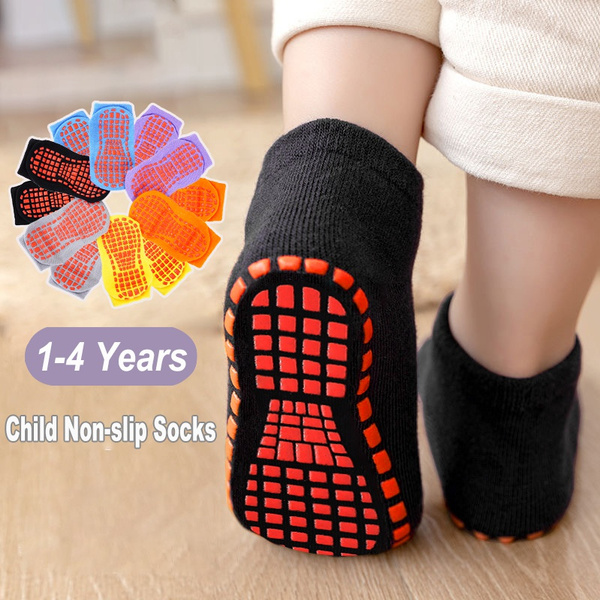 6 Colors Kids Cotton Antiskid Sock Children Breathable Yoga Sports ...