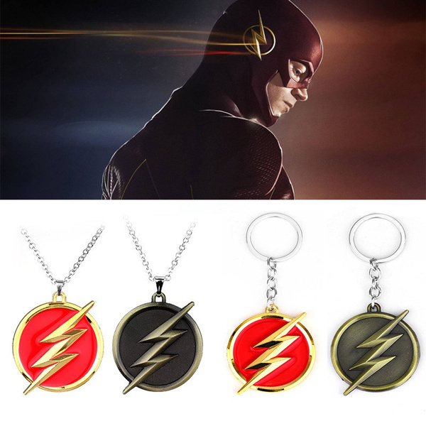 New DC Comics Superhero The Flash Lightning Logo Metal Keychain ...