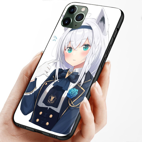 Shirakami Fubuki Vtuber Hololive Tempered Glass Cell Mobile Phone Case ...