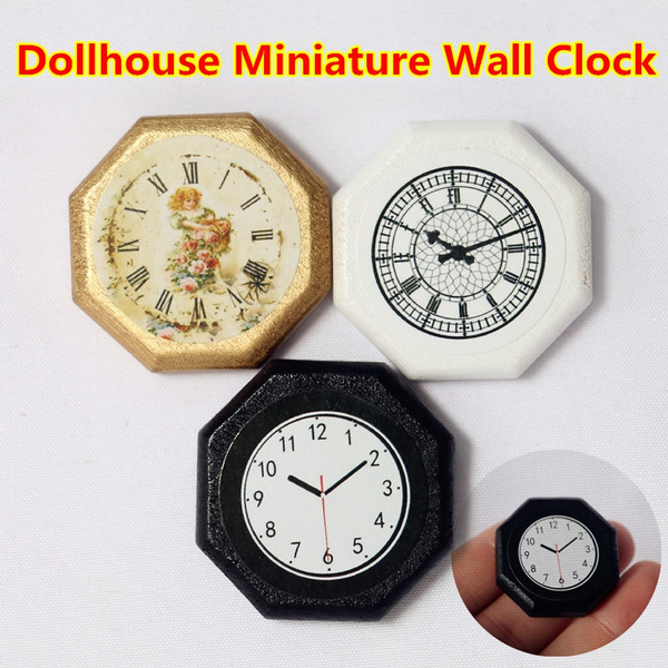 1/12 Scale Resin Dollhouse Miniature Wall Clock Play Doll House ...