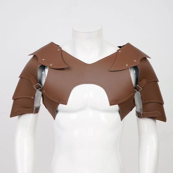 Mens Steampunk PU Leather Body Chest Shoulder Armor Buckle Belt Cosplay ...