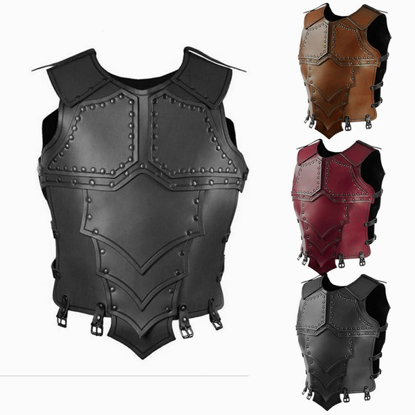 Warrior Knight Cosplay Armor Equestrian Fencing Armor Leather Chest ...