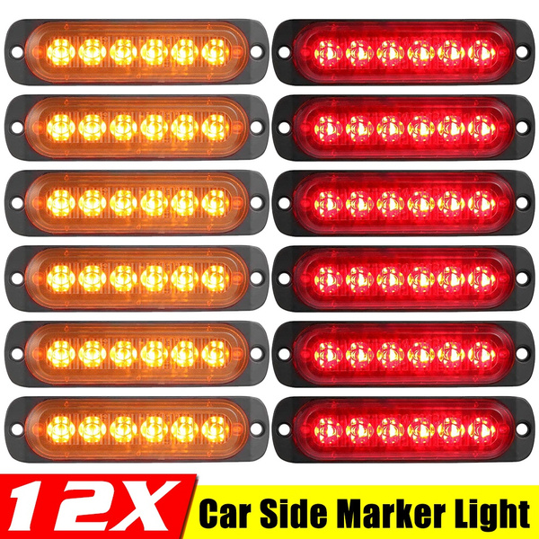 LED Side Marker Light Clearance Lamp Waterproof Surface Mount Trailer ...