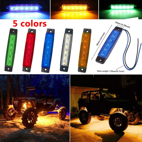 5 color rock lights 12V waterproof LED car chassis atmosphere lights ...