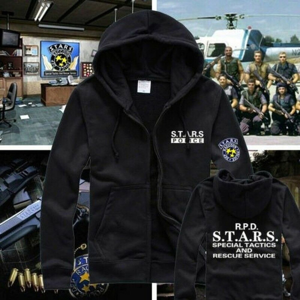 Resident Evil S.T.A.R.S Logo Leon RPD Casual Hoodies Zipper Jacket Coat ...